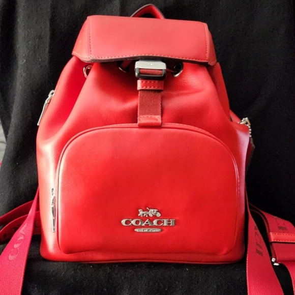 Coach | Bags | Coach Pace Red Leather Backpack | Poshmark